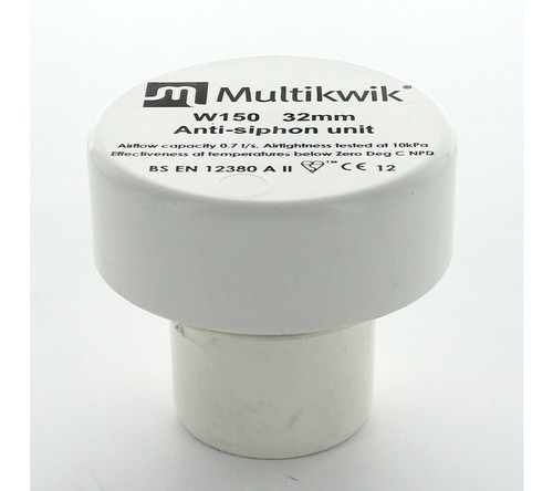 MULTIKWIK ANTI-SYPHON UNIT WW151 40MM (WHITE) WASTE 5013811361517 | eBay