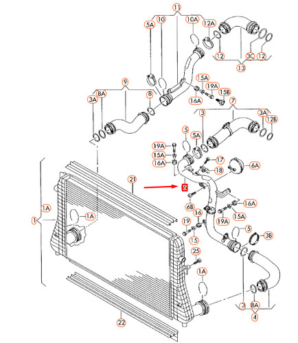 NEW AUDI A3 8P CHARGE AIR COOLER FEED PRESSURE HOSE 3C0145840H OEM | eBay