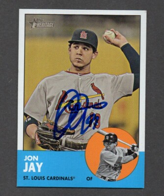 Jon Jay Signed Autographed 2012 Topps Heritage #250 Cardinals | eBay