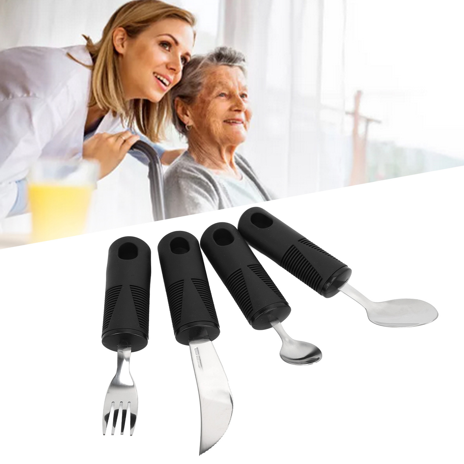 1 Set Built Up Utensils Adaptive Spoon Adaptive Cutlery Parkinsons ...