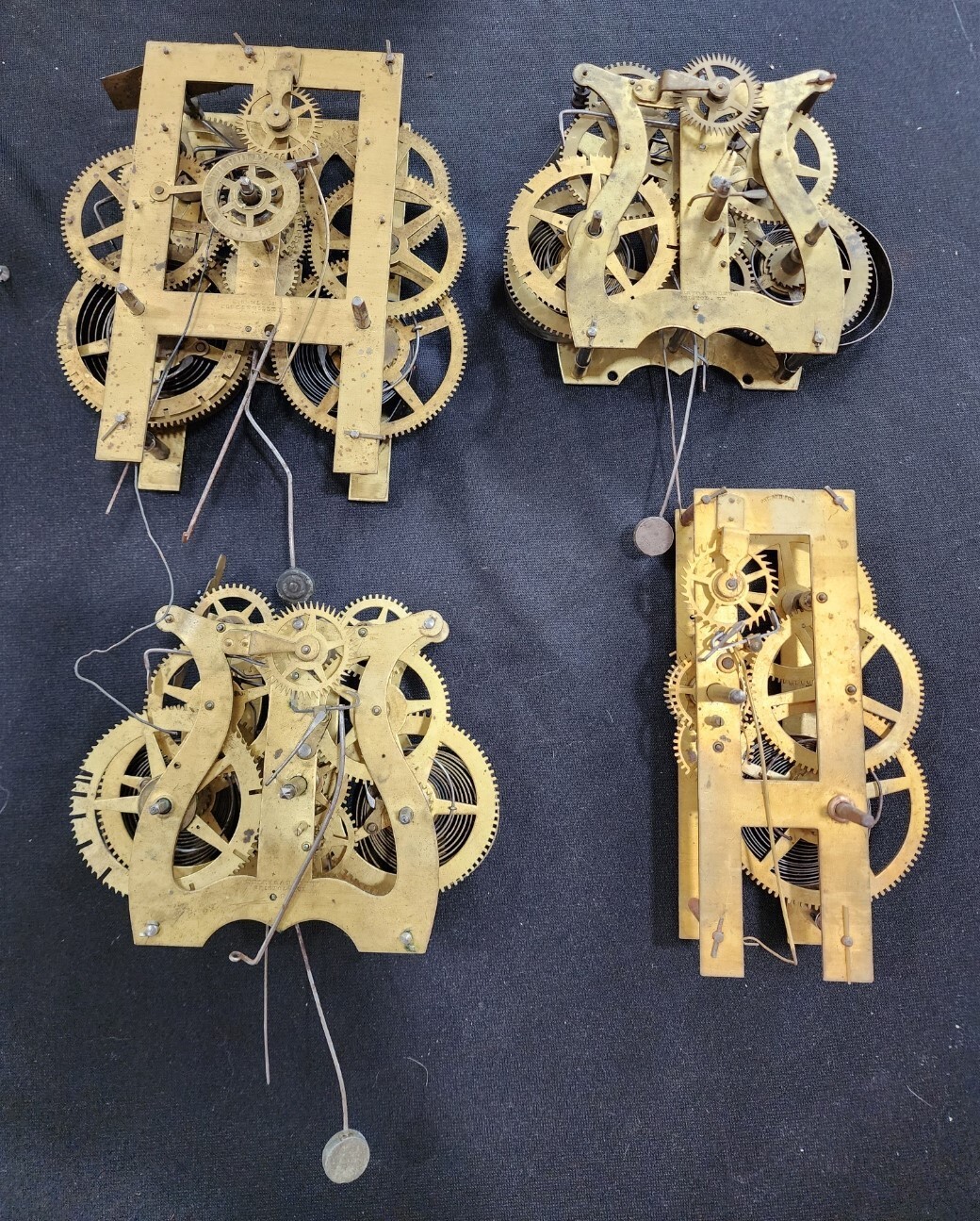 Lot of 4 Vintage Antique Clock Movements | eBay