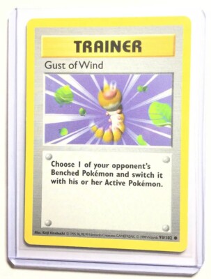 GUST OF WIND - 93/102 - SHADOWLESS Base Set - Pokemon Card - EXC / NM ...