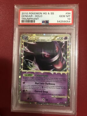 GENGAR HOLO PRIME 2010 HG & SS TRIUMPHANT 94/102 PSA 10 GEM MINT! | eBay