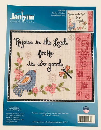 Janlynn REJOICE IN THE LORD Counted Cross Stitch Kit 8" x 10" | eBay