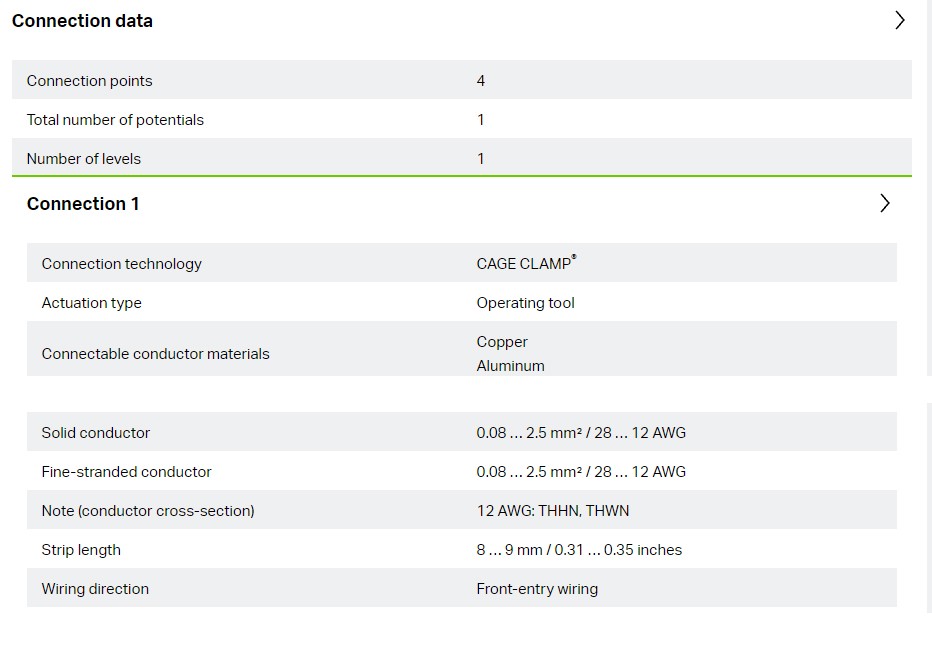 10pcs WAGO 280-837 4-Conductor Ground Terminal Block 2.5 mm2 Green ...