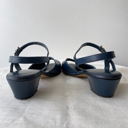 Vintage 70s Navy Open Toe Heeled Sandals By Natualizer Size 6.5 | eBay