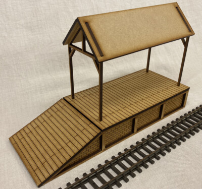 Wooden Loading Dock Kit Inc Ramp & Canopy. OO/HO Gauge Railway Scenery ...