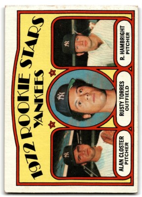 1972 Topps Yankees Rookies - Alan Closter/Rusty Torres/Roger Hambright ...
