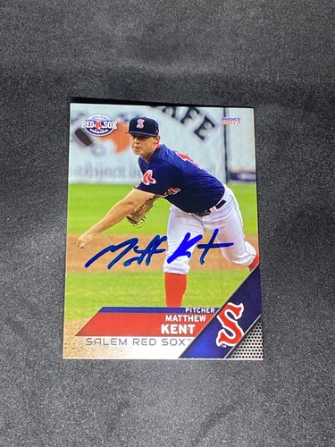 Matthew Kent Matt 2017 Choice Salem Red Sox #10 Auto Autographed Signed ...