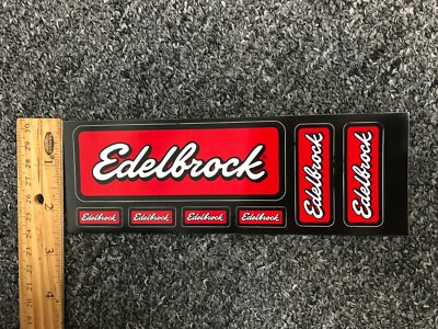 EDELBROCK 7 STICKER SHEET STICKER DECALL - FREE USPS 1st CLASS SHIPPING ...
