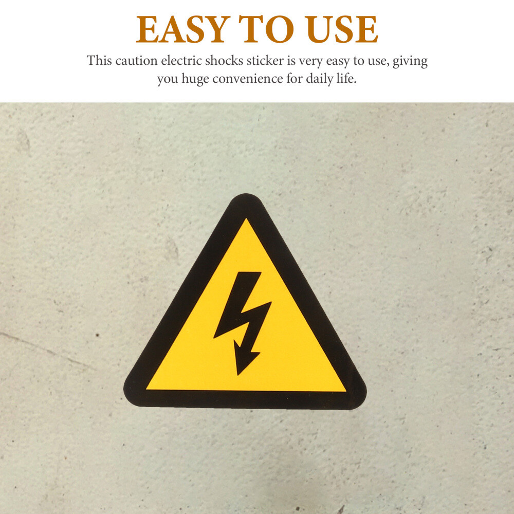 30 Pcs Yellow Stickers High Voltage Warning Labels Pressure Equipment ...