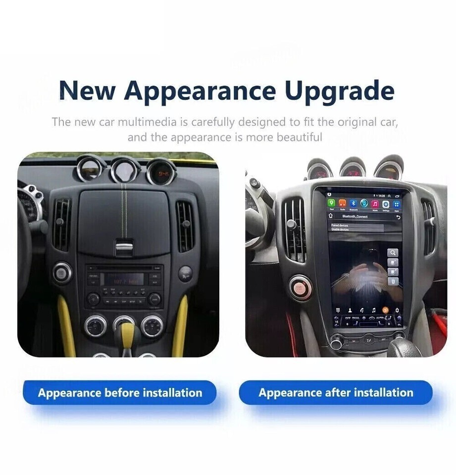 For 2008-2019 Nissan 370Z 13.6 inch Android Car Stereo Radio GPS Apple ...