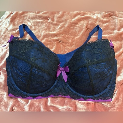 Cacique Blue and Purple Bra Size 44DDD | eBay