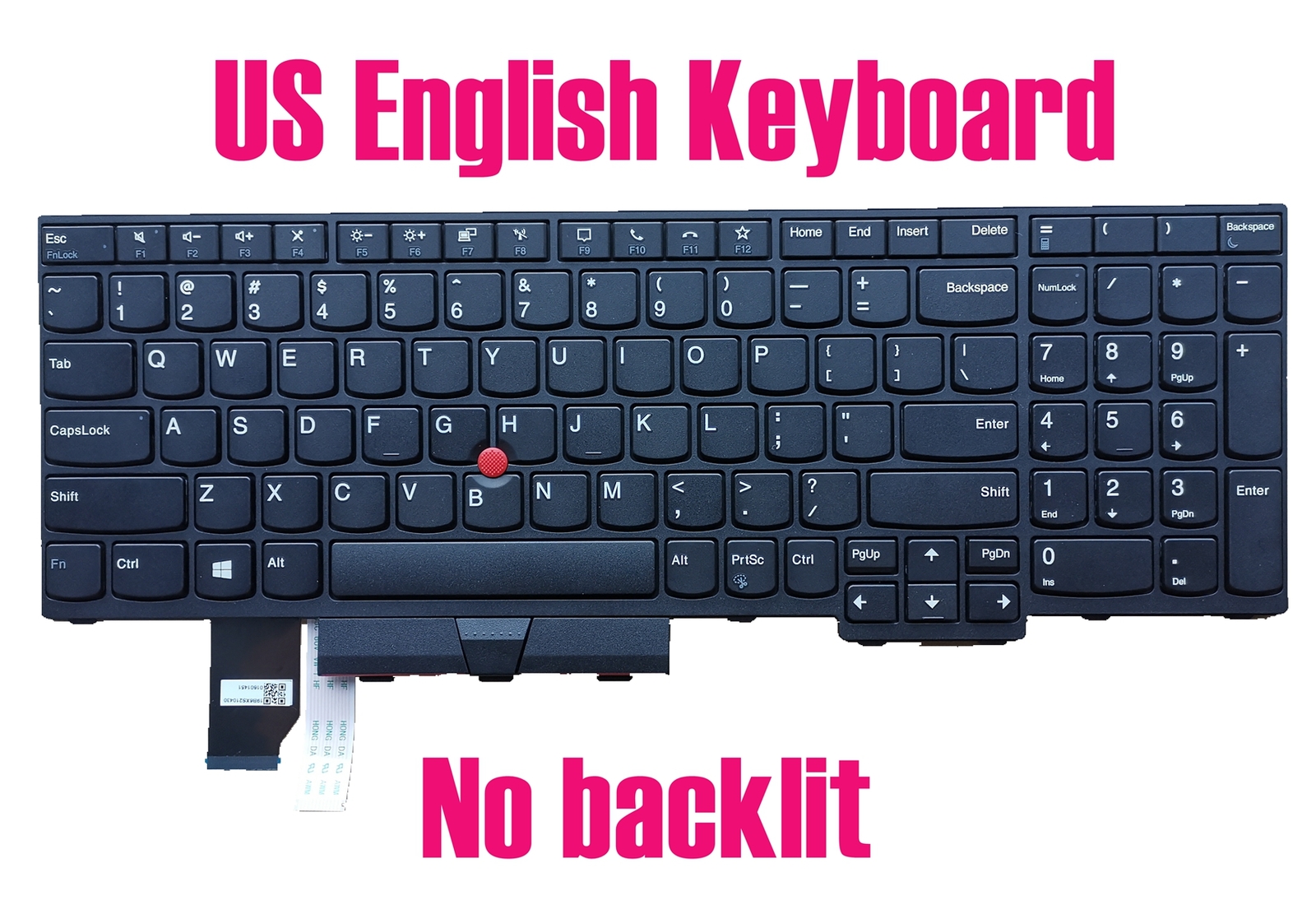 US English Black Keyboard for Lenovo ThinkPad T15p Gen 1 (Type 20TN ...