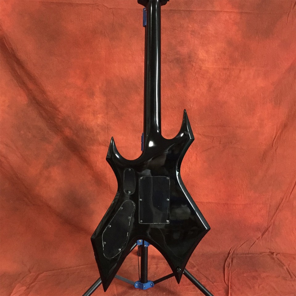 Electric Guitar 6 String Warlock Extreme Black Floyd Rose Bridge Solid ...