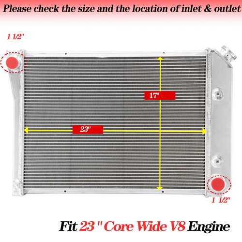 4 Row Aluminum Radiator For 73 74 Chevy Nova Pontiac Ventura Buick ...