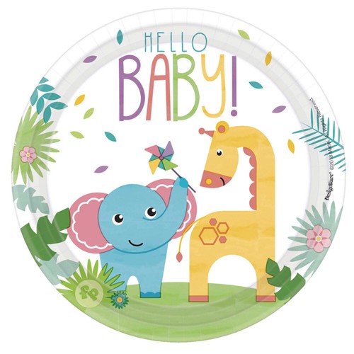 Baby Shower Party Supplies Fisher Price Hello Baby Lunch Round Paper ...