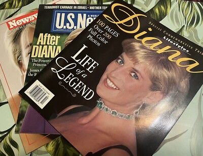 3-1997 Princess Di-Life & Tragic Death Tribute Magazines Newsweek, US ...