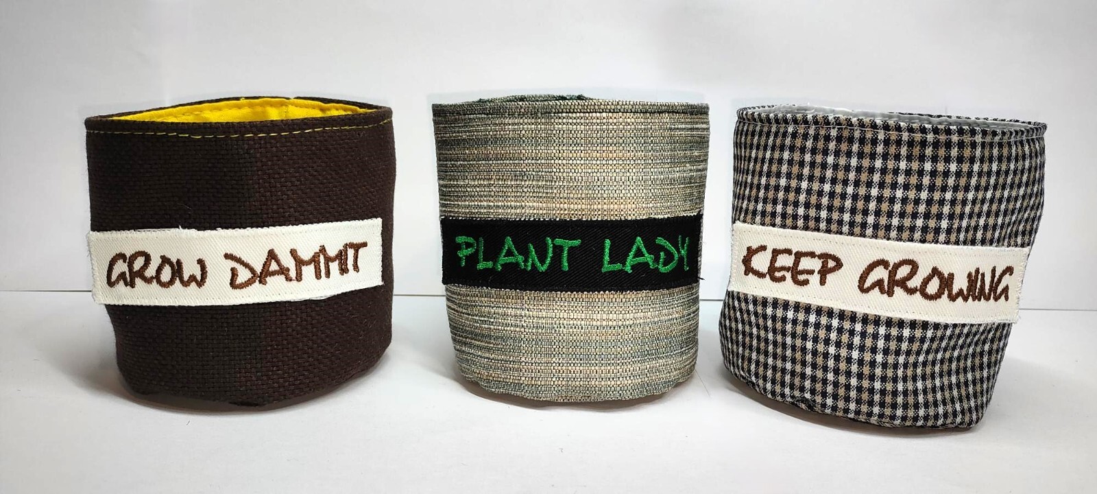 Handmade House plant Pots Small Plant Cover Fabric Personalized Planter ...
