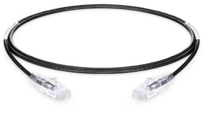 ULTRA THIN 0.3m 30cm BLACK Network Cable Ethernet CAT6 LAN Patch Lead ...