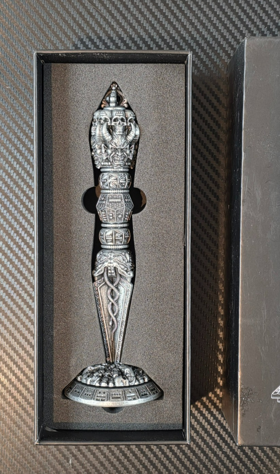 Metal Wand DND Skull Bone Theme Dice Tower Spinner RPG D4 D6 D8 D10 D20 ...