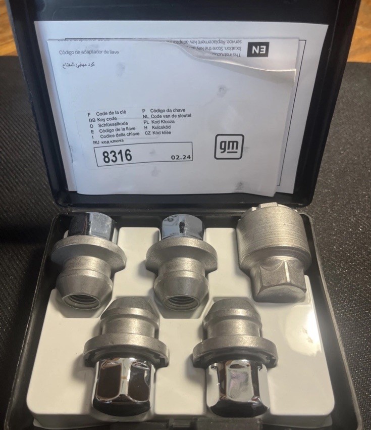 Genuine GM OEM Factory Wheel Locks Key Escalade Suburban Tahoe Yukon ...