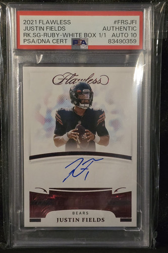 2021 Panini Flawless Rookie Signatures Ruby #FRS-JFI Justin Fields ...