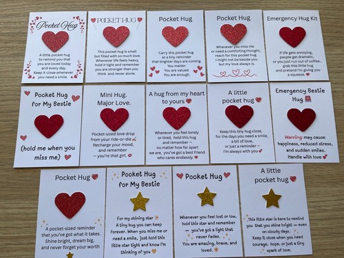 Pocket Hug Mix Motivation Strength Love Positivity Friendship Heart ...