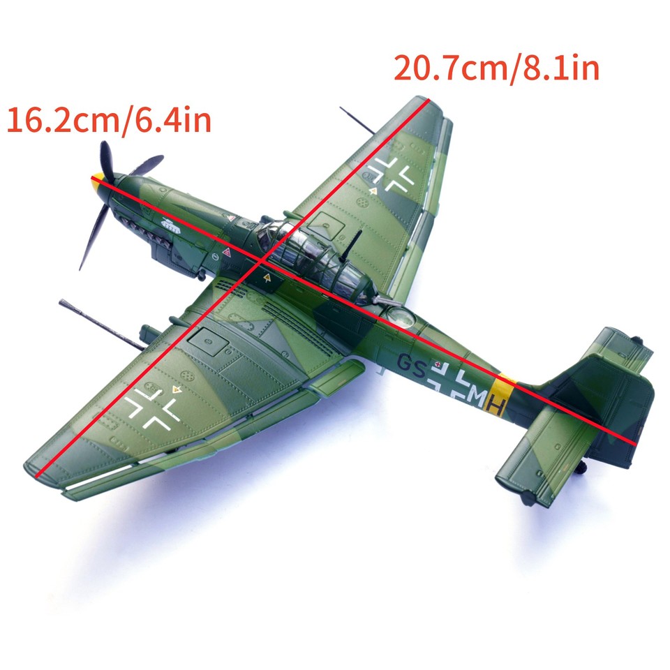 1/72 WWII German Stuka Junkers Ju-87G1 Dive Bomber Model Restore ...