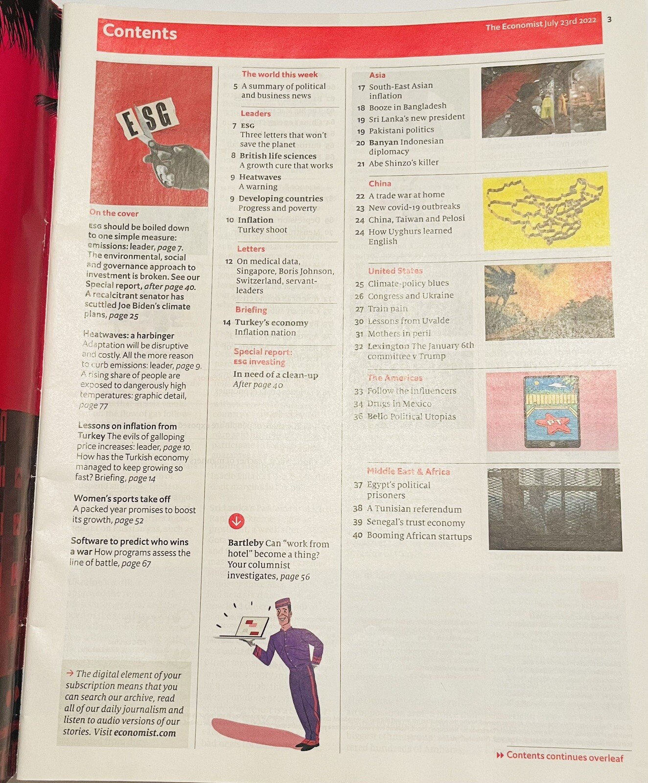 The Economist Magazine July 23rd-29th 2022 ESG 3 Letters That Won’t ...