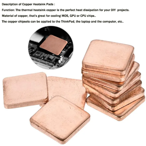5Pcs Thickness Copper Sheet Plate Strip Shim Thermal Pad Heatsink Sheet ...