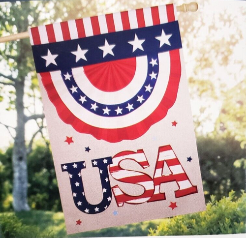 STYLE SELECTIONS 28" x 44" PATRIOTIC House Flag - USA | eBay