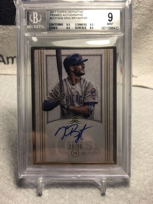 2017 Topps Definitive Framed Autograph Kris Bryant #22/25 | eBay