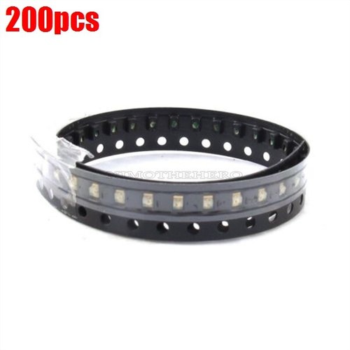 200Pcs 0805 Red Smd Smt Led Red Color Super Bright New Ic gn | eBay ...