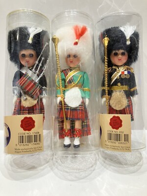 Set of 3 Scottish Glen Angus Dolls With Beefeater Hats G727NA #17408 ...