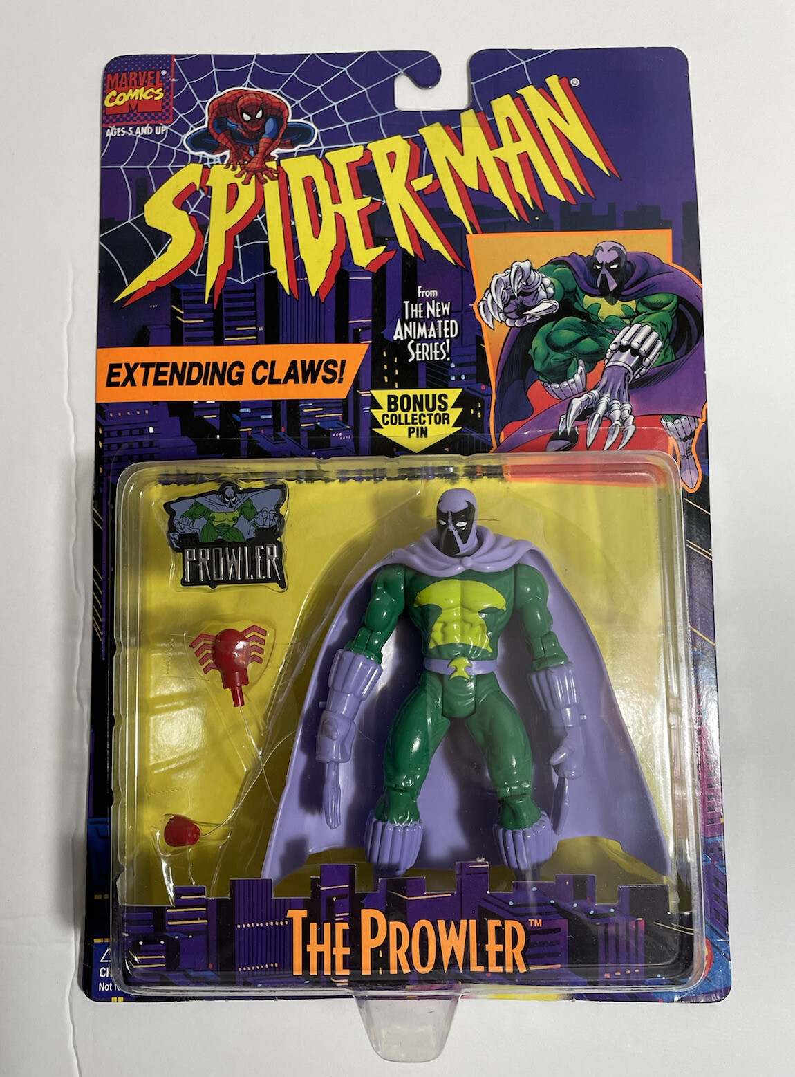 VTG THE PROWLER With Extending Claws & Collector Pin 1995 ToyBiz MIP | eBay