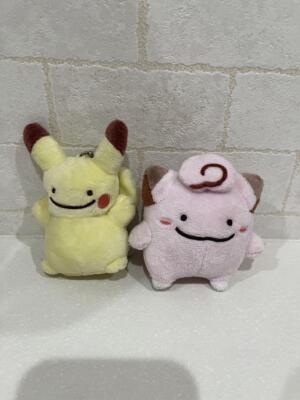 Pokemon Pikachu & Clefairy Ditto Transform Plush Mascot set of 2 ...