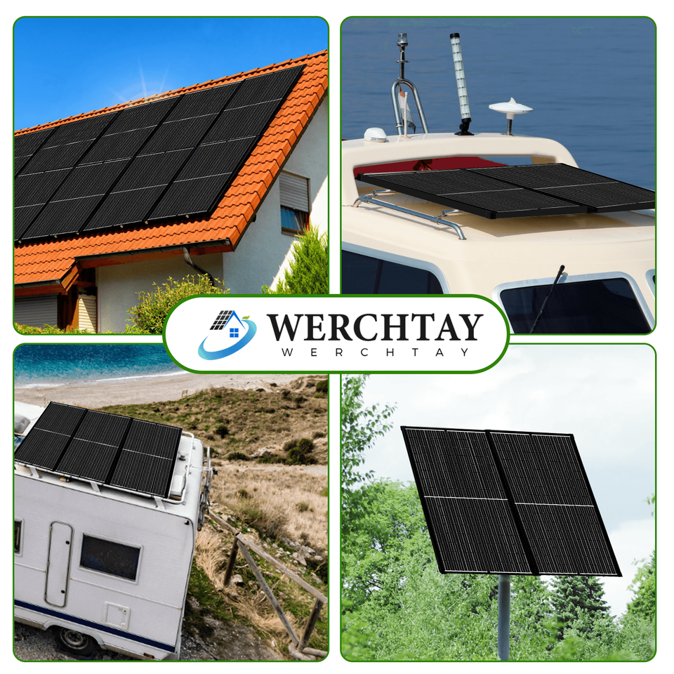 300W 600W 900W 1200W Watt Solar Panel Mono 12V Charging RV Camping Home ...