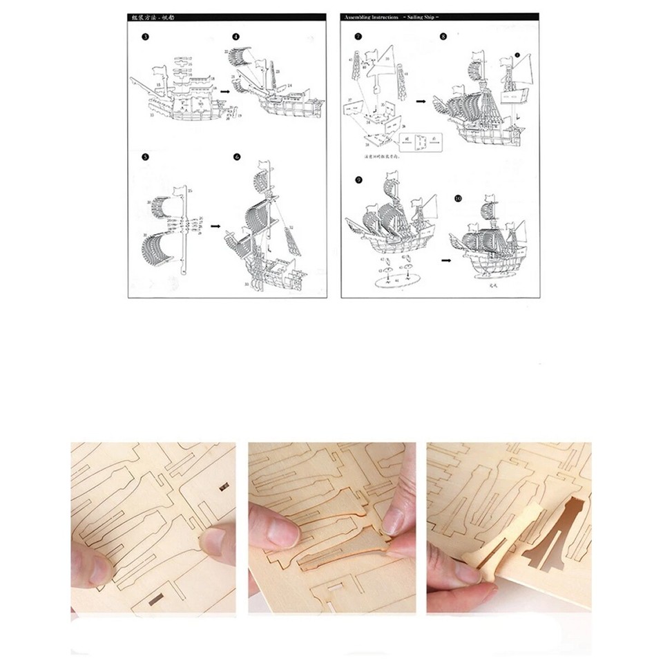 IQ Wooden Model Kits DIY 3D Laser Cut Plywood Self Assembly Fun Puzzle ...