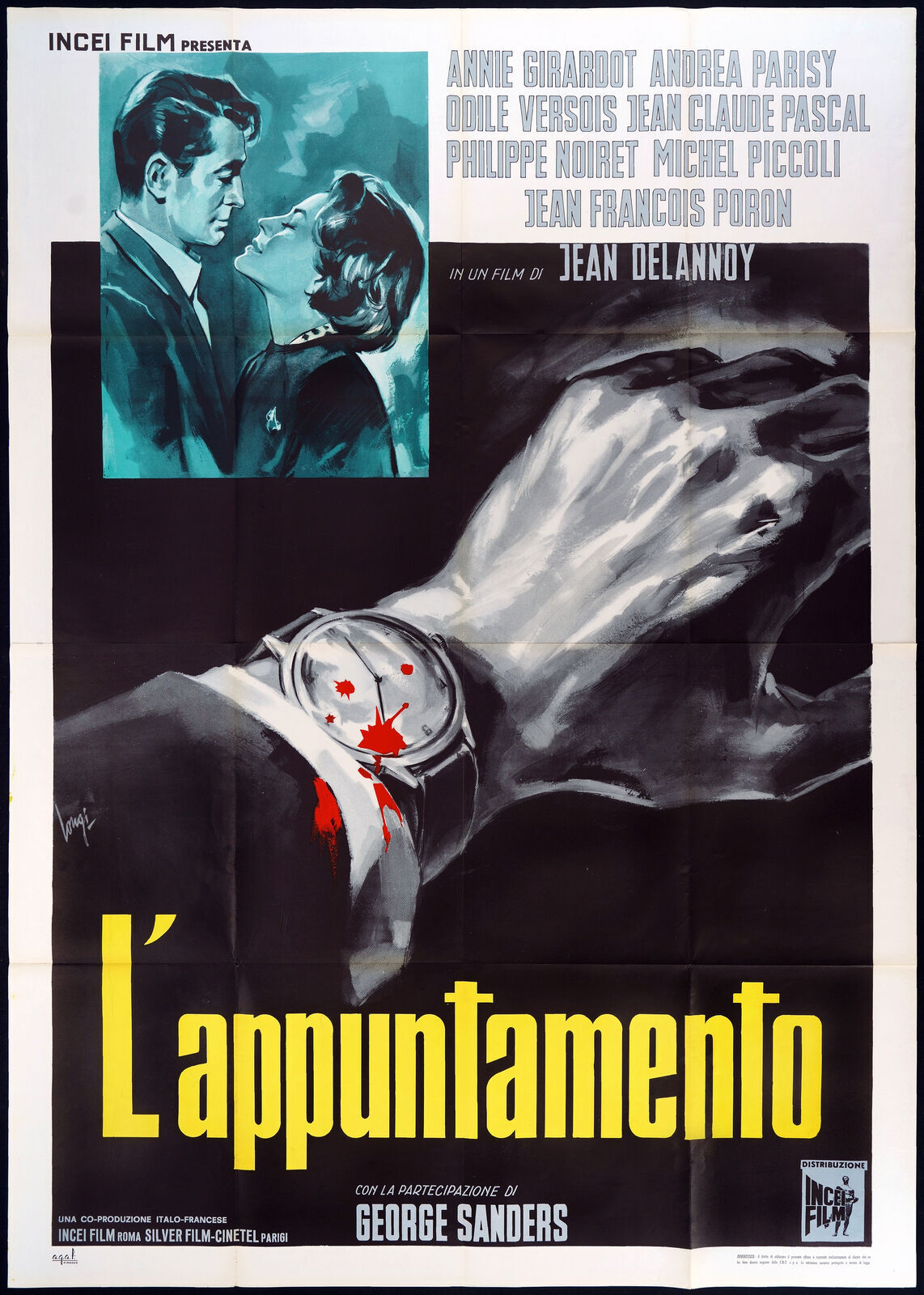 THE APPOINTMENT POSTER ANNIE GIRARDOT NOIR 1961 LE RENDEZ-VOUS MOVIE ...