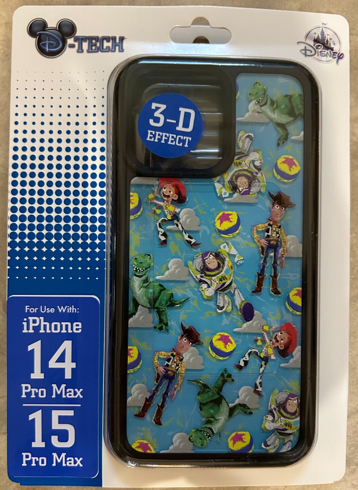 DISNEY PARKS Toy Story Black Blue 3D D-Tech iPHONE 14 & 15 Pro Max ...