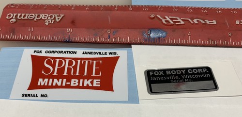 FOX Sprite Mini Bike Decals Decal Sticker Trail | OE | Decal/Sticker