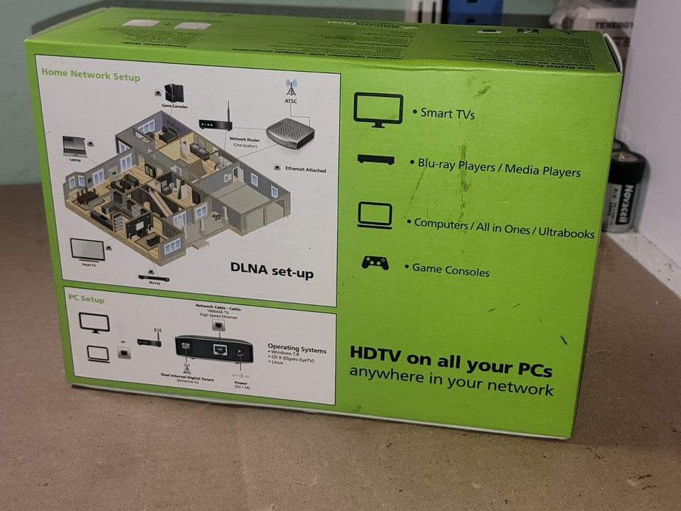 HD HomeRun Dual HDHR4-2US Dual Network Tuner UPnP Antenna Live ...
