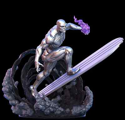Silver Surfer Soaring Resin Sculpture Statue Model Kit Unpainted ...
