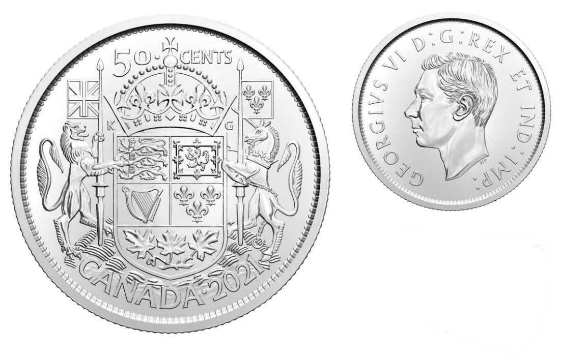 Canadian Play Money 2021 50 Cent Coin Set - 100th Anniversary Coat Of ...