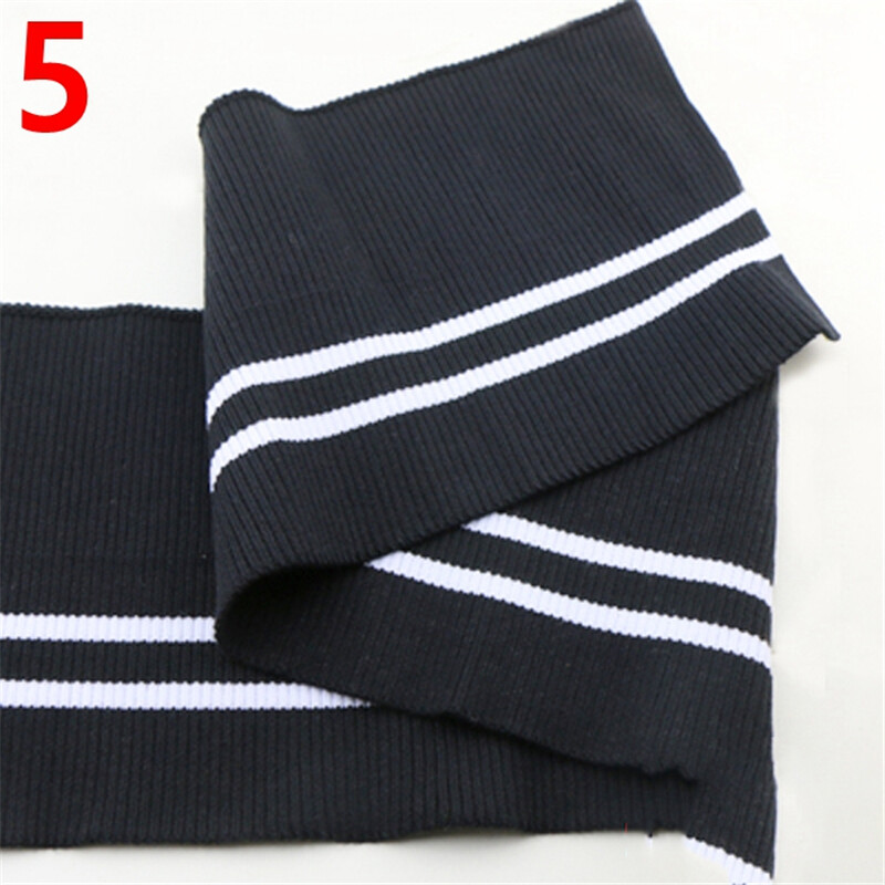 80*15cm Stretch Knit Striped Rib Fabric DIY Waistband Cuff Collar Trims ...