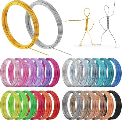 25Rolls Aluminum Wire Jewelry Wire Craft Colored Beading Wire for ...