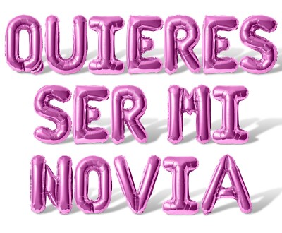 QUIERES SER MI NOVIA Letter Balloon Banner - DIY Valentines Day ...