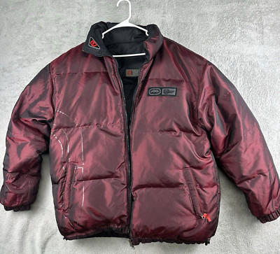 Ecko Function Puffer Jacket Mens Extra Large Down Reversible Y2K Zipper Broken | eBay