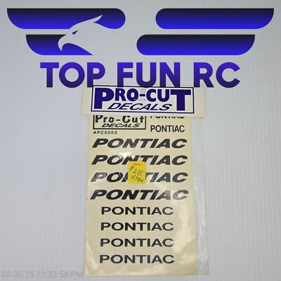 Pro-Cut RC Decals #PC2002 'Pontiac' Vintage! | eBay